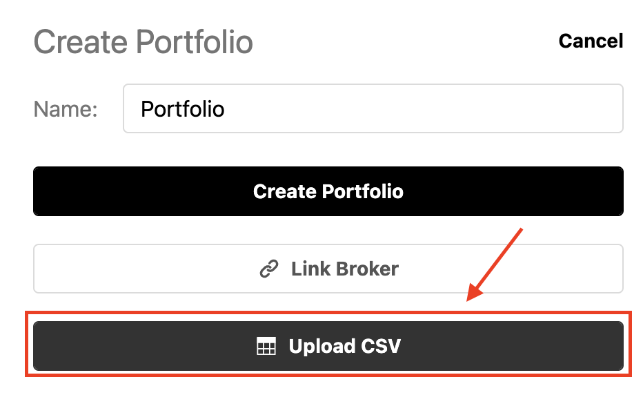 How to Import/Upload a Portfolio Using a CSV File?