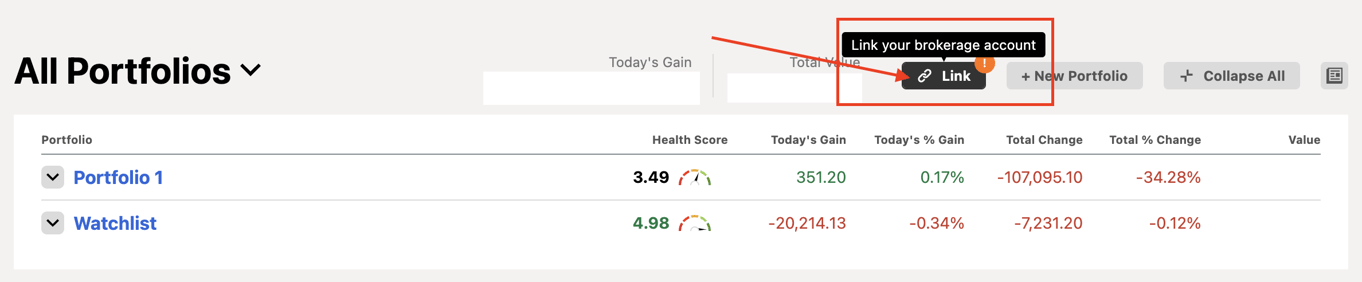 How can I link my Seeking Alpha portfolio with my broker?
