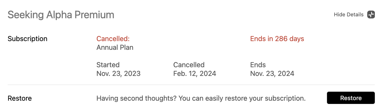 How Can I Manage My Seeking Alpha Subscription?