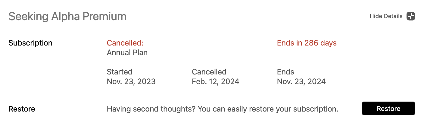 How Can I Manage My Seeking Alpha Subscription?