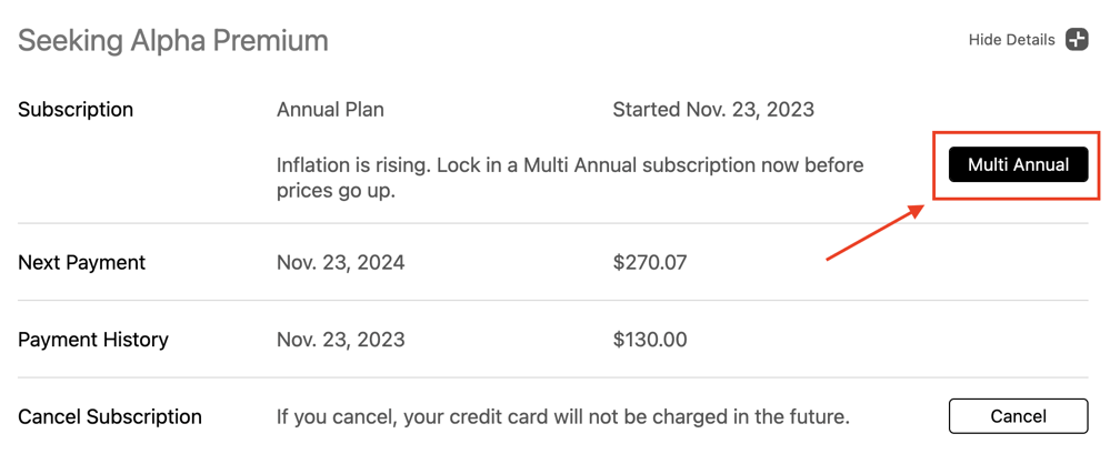 How Can I Prepay for Next Year’s Premium Subscription?