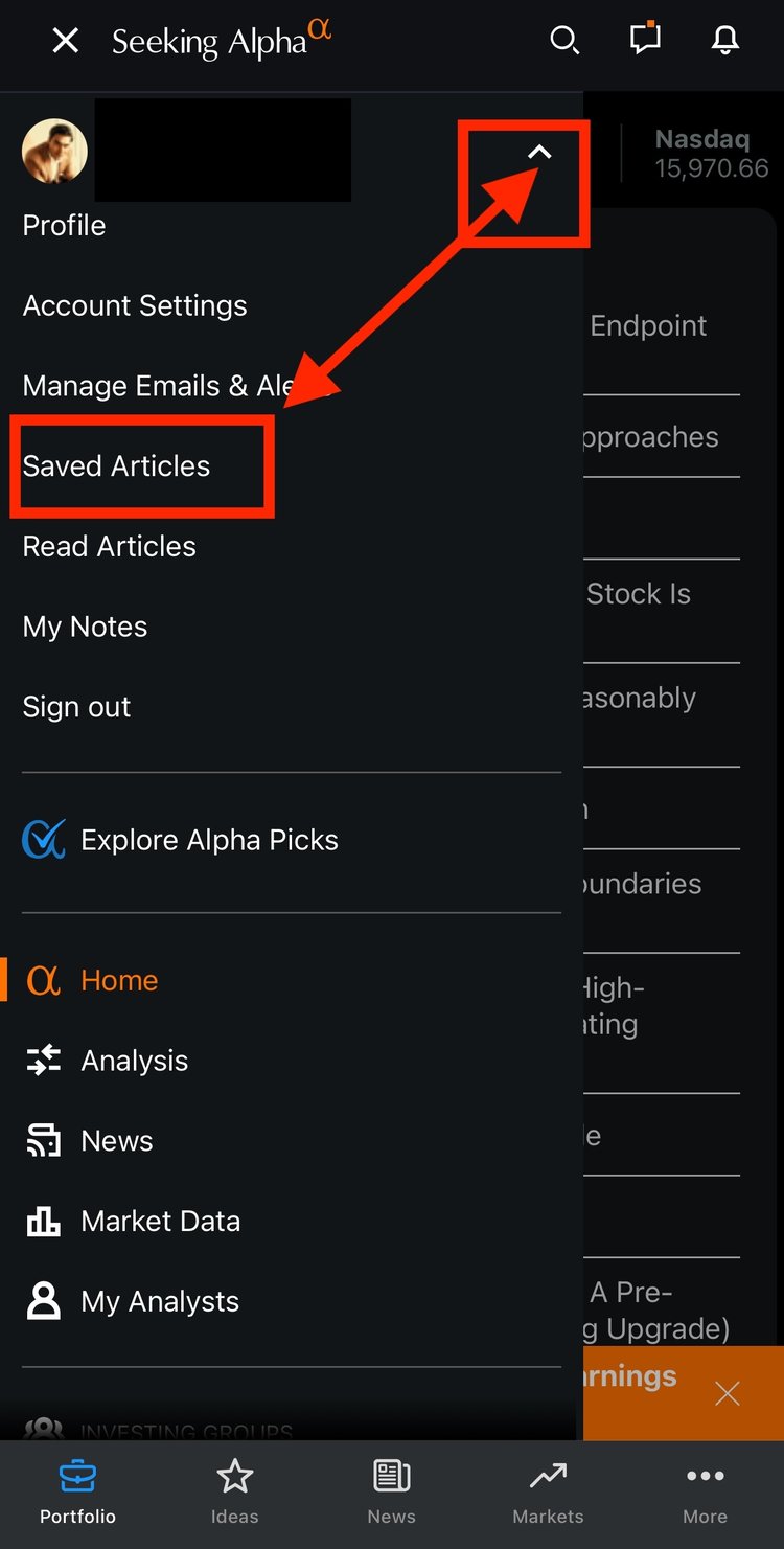 How Can I Save an Article on the Seeking Alpha App for Later Reading?
