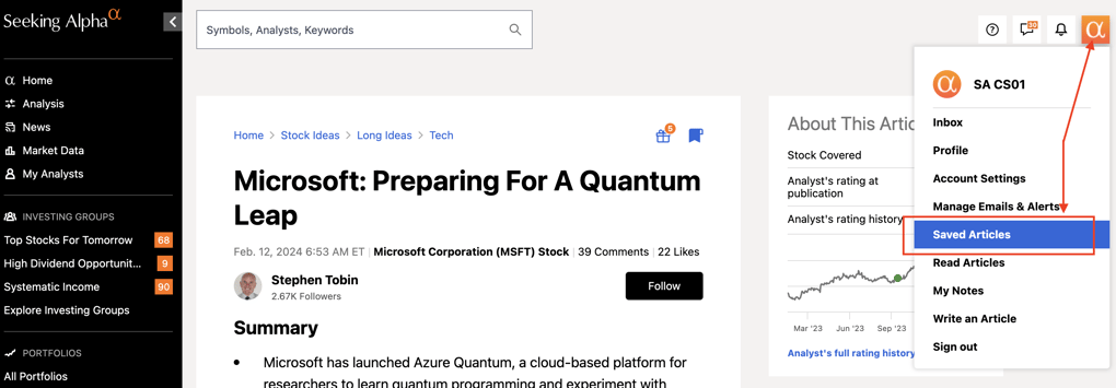 How Can I Save, Download or Share an Article?