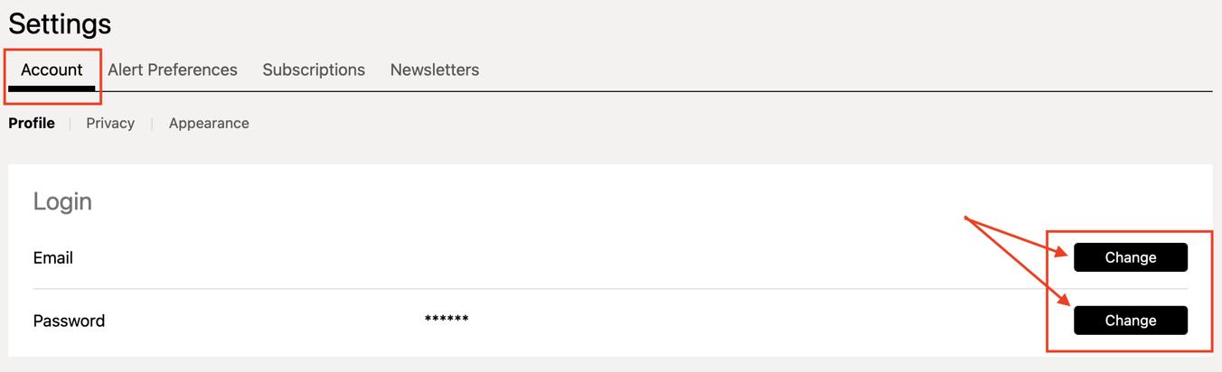 How Do I Change My Password and/or Email?