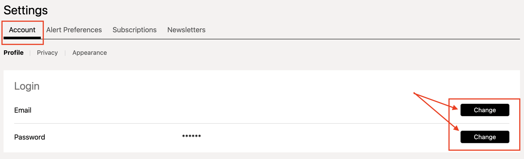 How Do I Change My Password and/or Email?