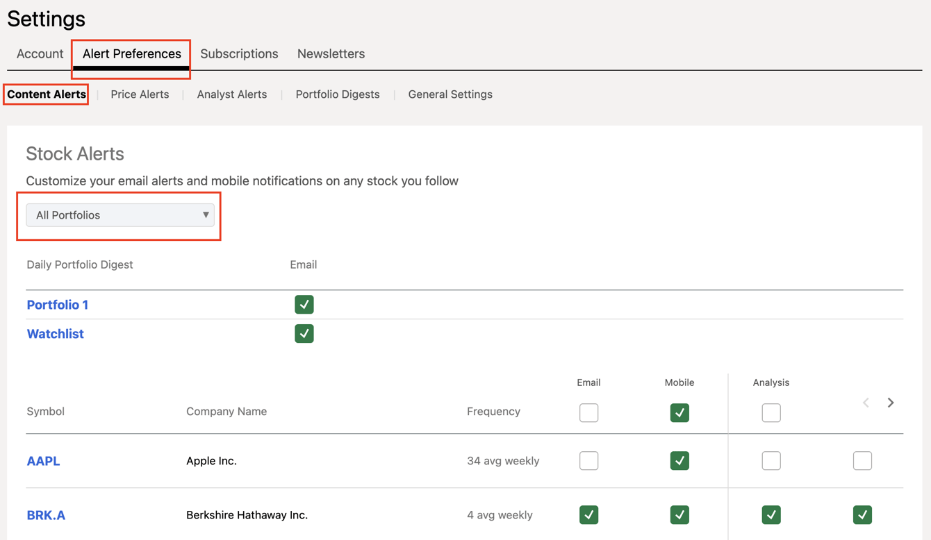 How Do I Manage My Email Alerts From Seeking Alpha?
