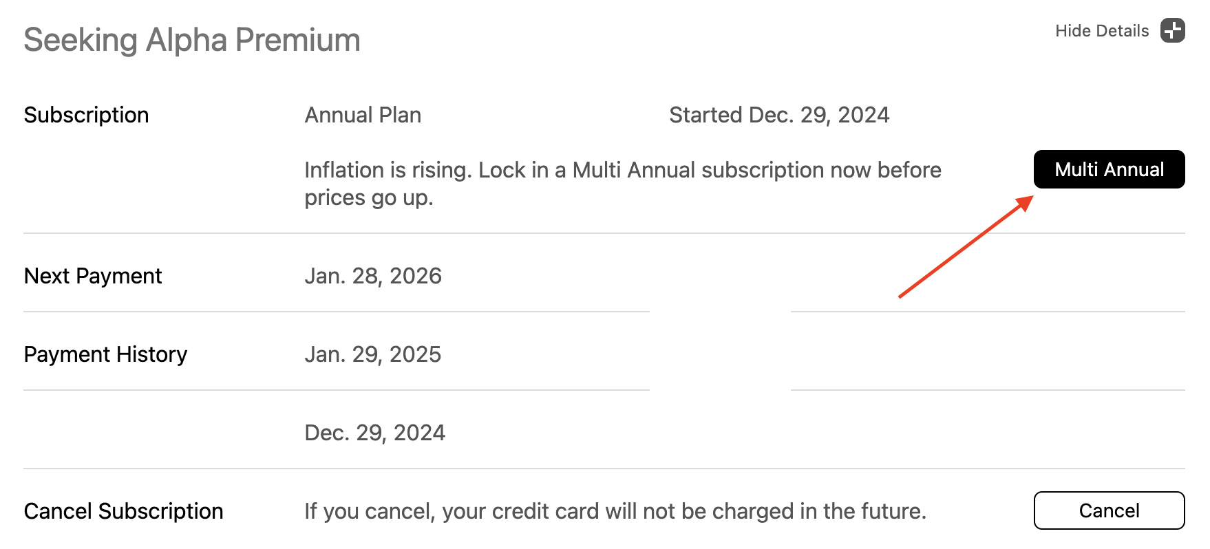 How Can I Prepay for Next Year’s Premium Subscription?
