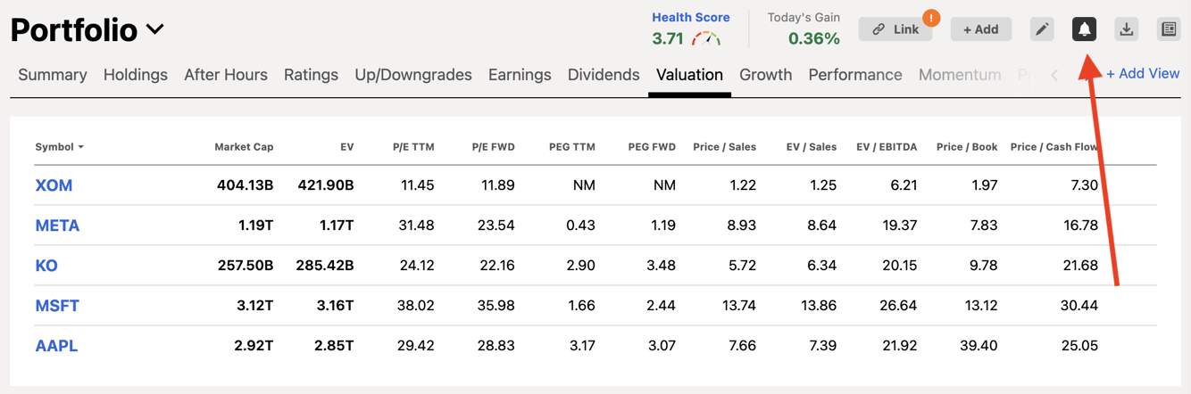 How Do I Set Up or Edit Rating Alerts for a Stock?